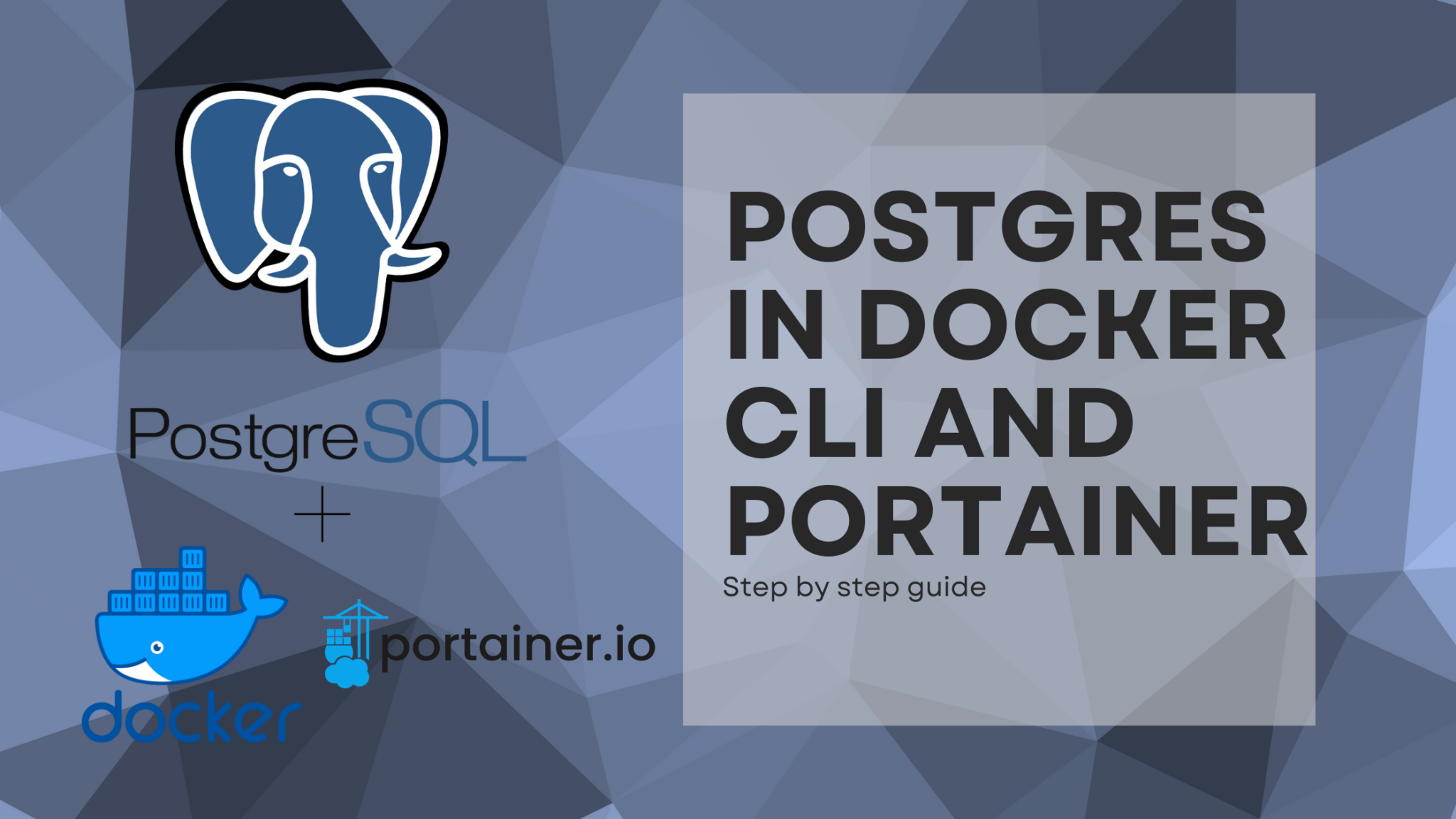 Postgresql In Docker Cli And Portainer Ru Networking And Software
